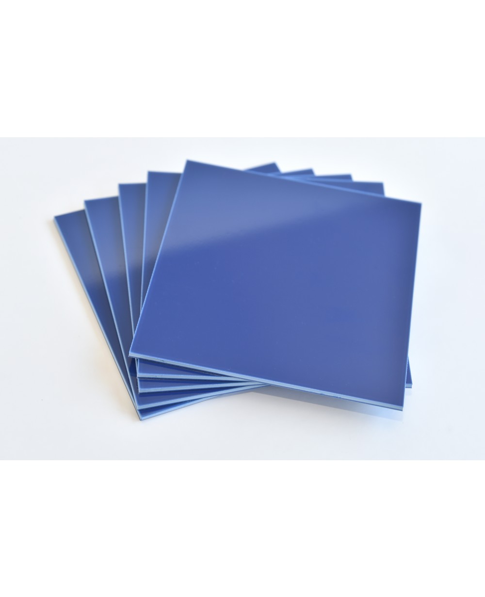 3mm Hard Blue Blanks - Square (Pk 20) - General Materials - Catalogue