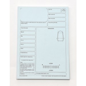 Blue Lab / Laboratory Work Tickets / Prescription Forms - Book of 50