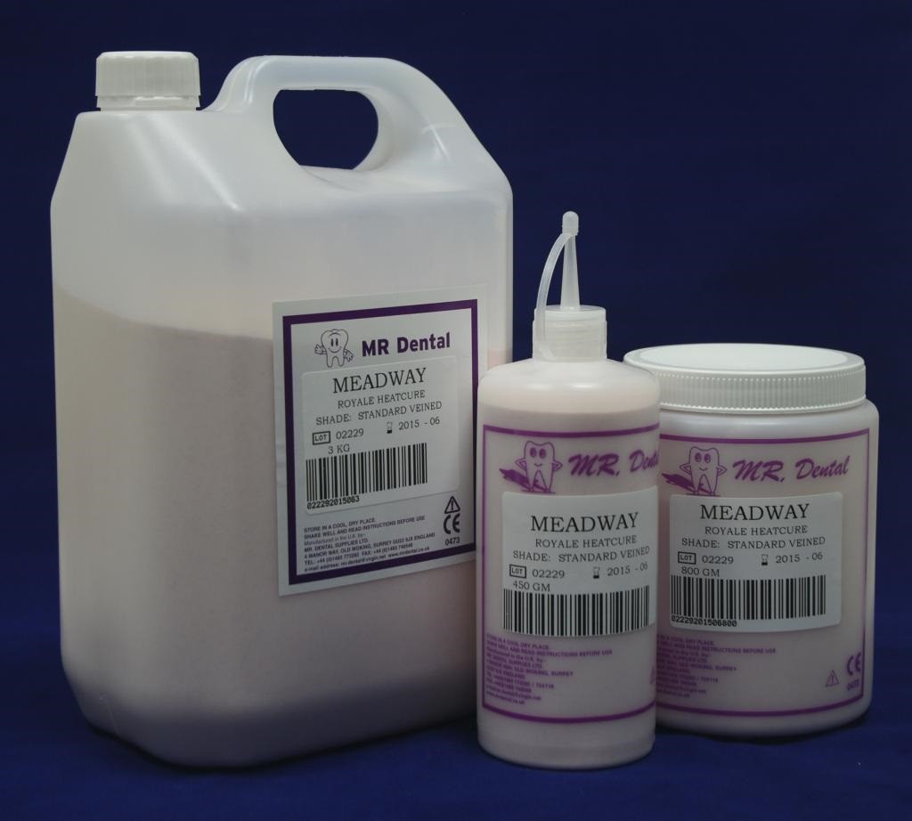 3kg Meadway Royale Powder - Standard Pink - Denture Base Acrylic
