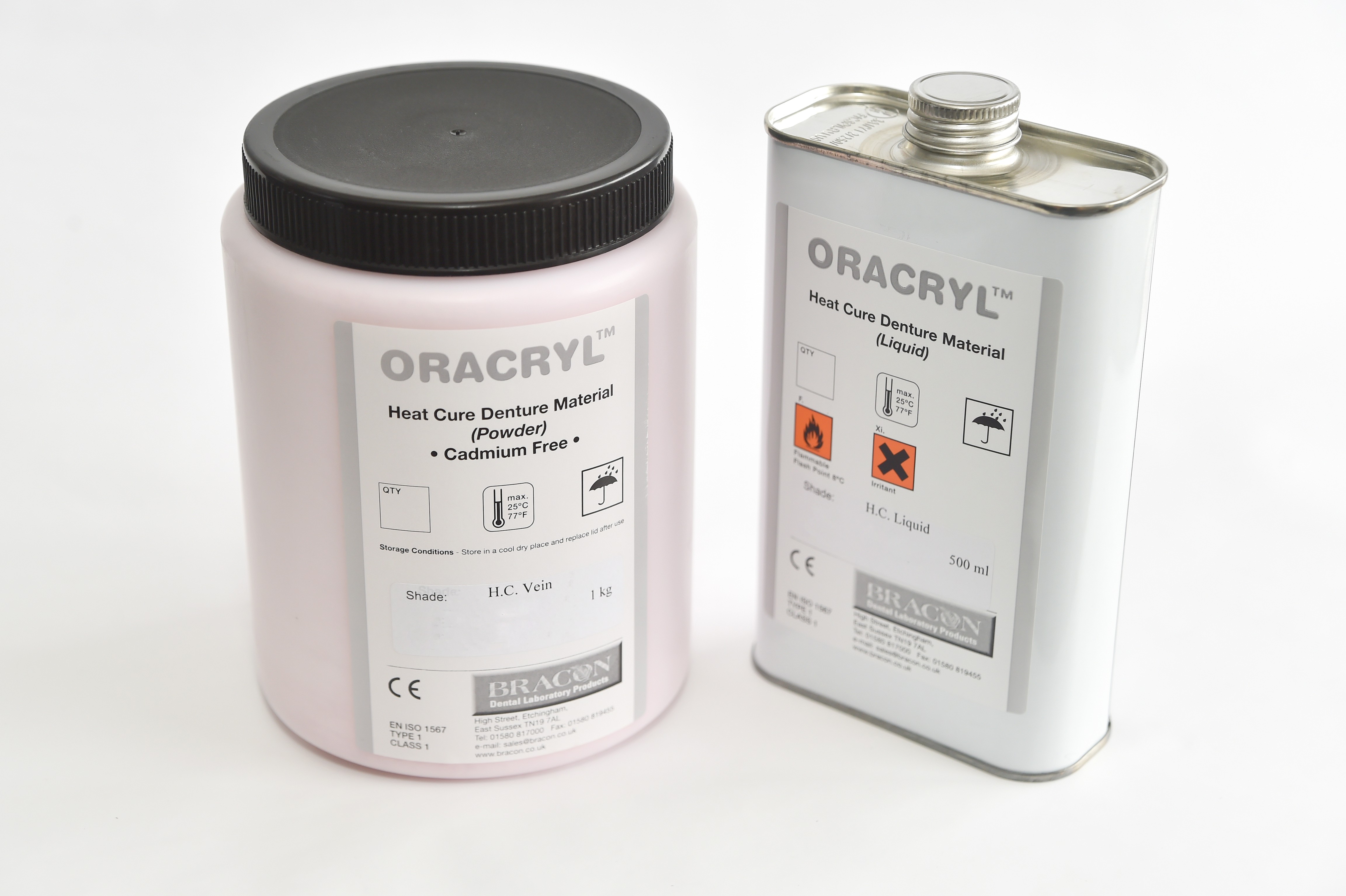 1kg + 500ml Oracryl Heat Cure Denture Material Kit - Translucent Veined ...