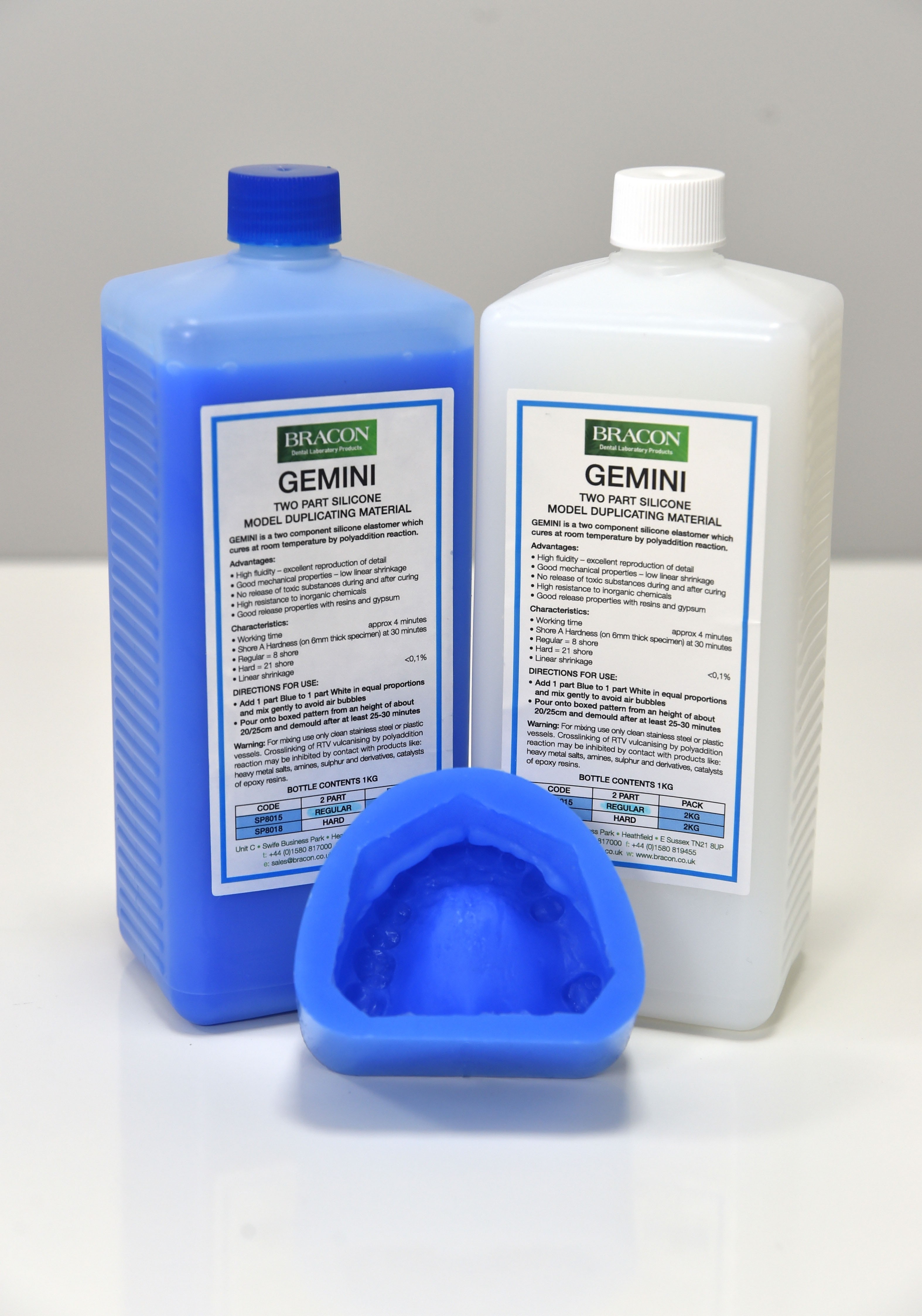 2 x 1kg Gemini 2-Part Duplicating Silicone Gel
