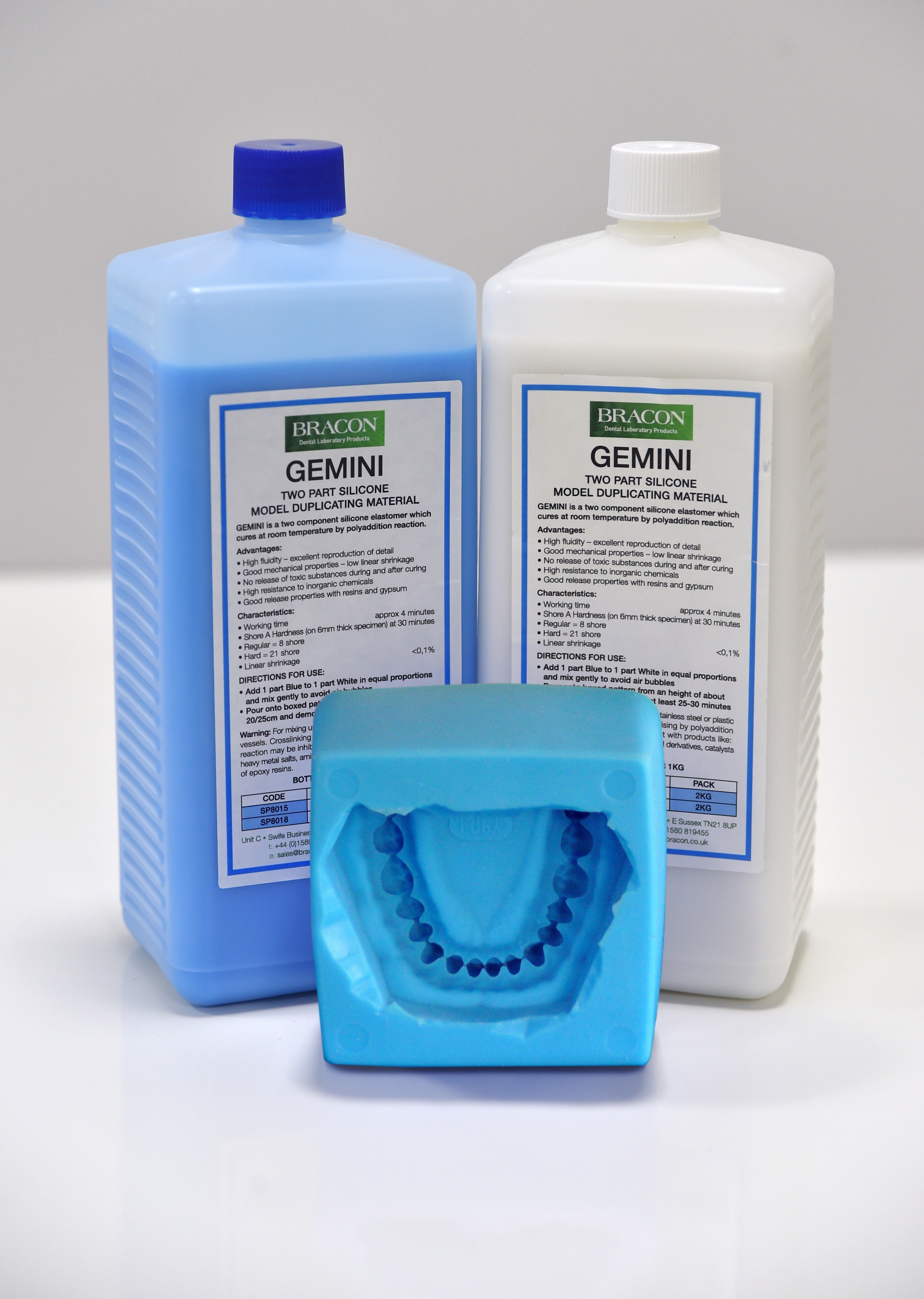 2 x 1kg Hard Gemini 2-Part Duplicating Silicone Gel